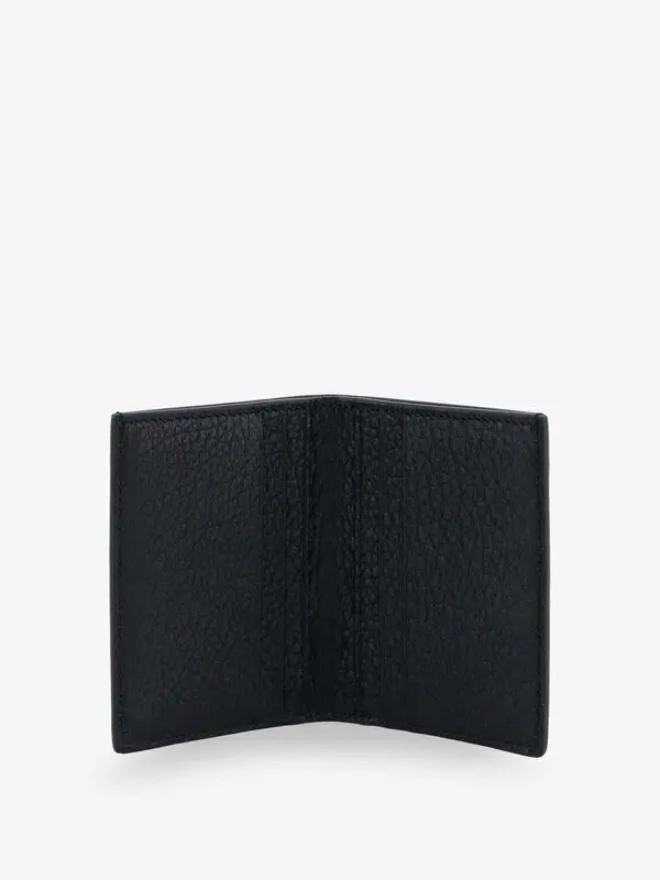 TOM FORD Leather Card Holder With Embossed Logo - Black