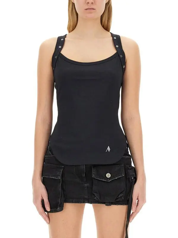Attico Tops With Logo - Black