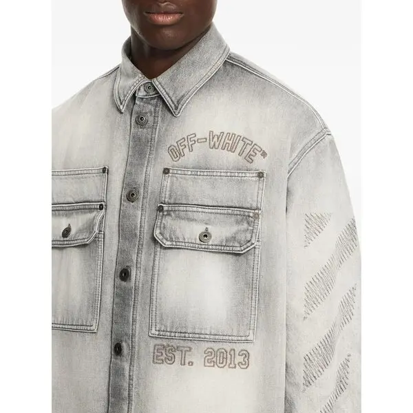 Off-White Grey Jackets Shirt Jackets