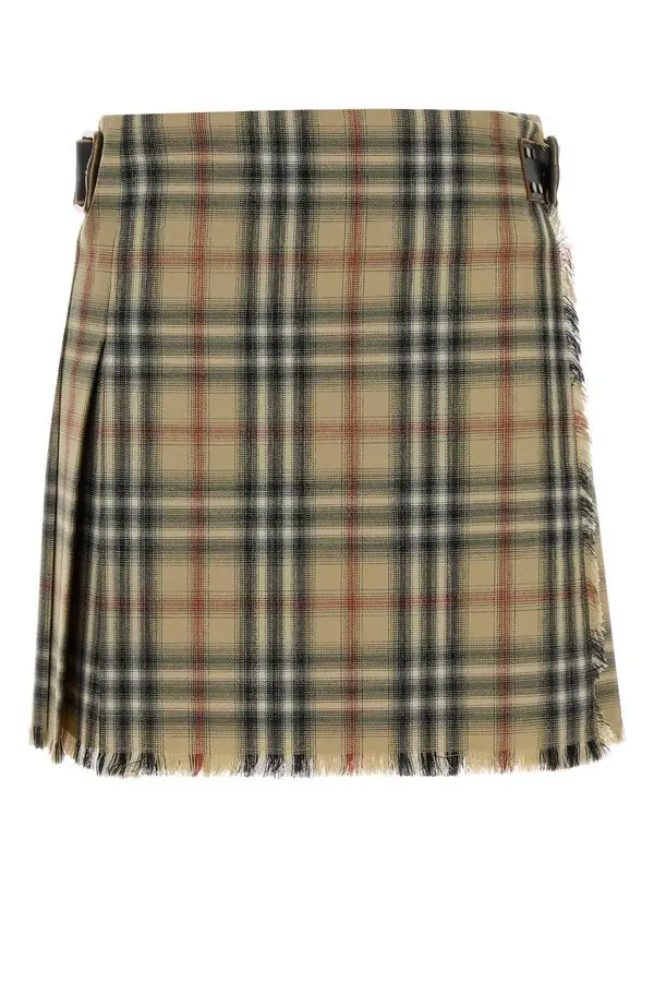Burberry Embroidered Wool Mini Skirt