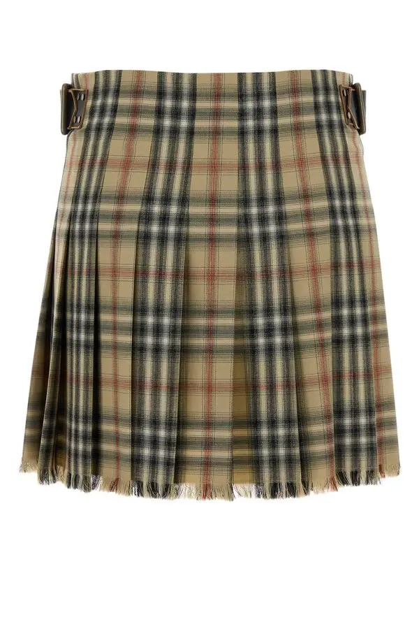 Burberry Embroidered Wool Mini Skirt