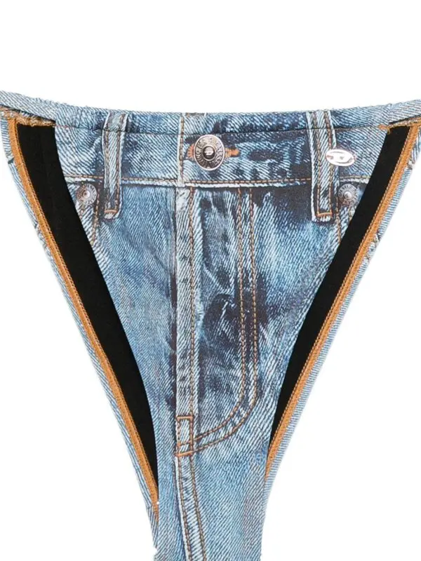 DIESEL® Denim Effect Bikini Bottom - Multicolor