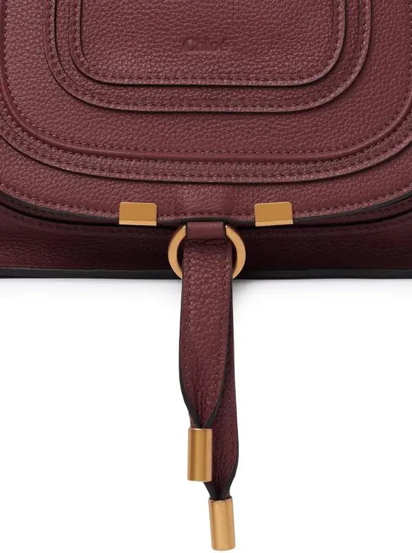 Chloé Small Mercie Bag In Granate Leather