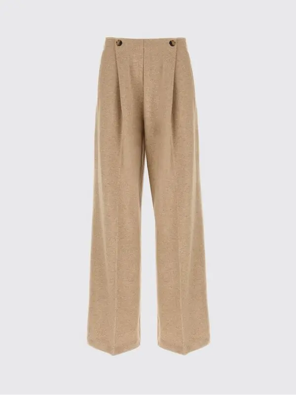Max Mara Cashmere Wide Leg Pants - Cream
