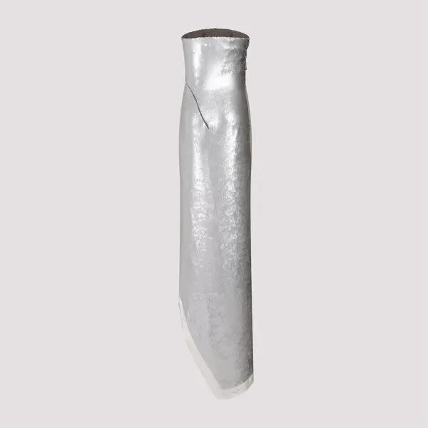 Rick Owens Sequin Draped Longline Top - Silver