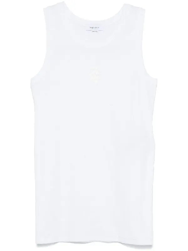 Alexander McQueen Skull Cotton Tank Top