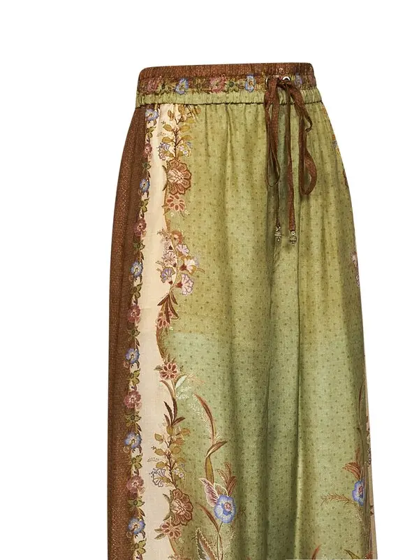 Zimmermann Silk Habotai Indra Relaxed Trousers - Multicolor
