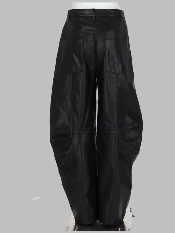 ROTATE BY BIRGER CHRISTENSEN Leather Cargo Trousers