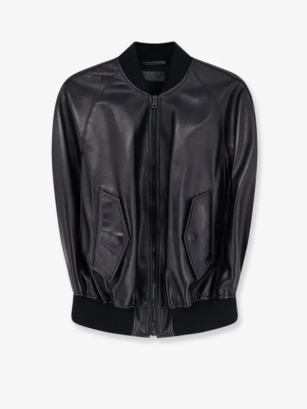Balenciaga Sleeveless Leather Jacket - Black