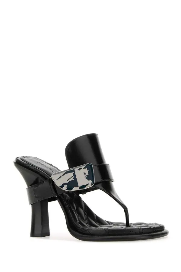 Burberry Leather Bay Thong Mules