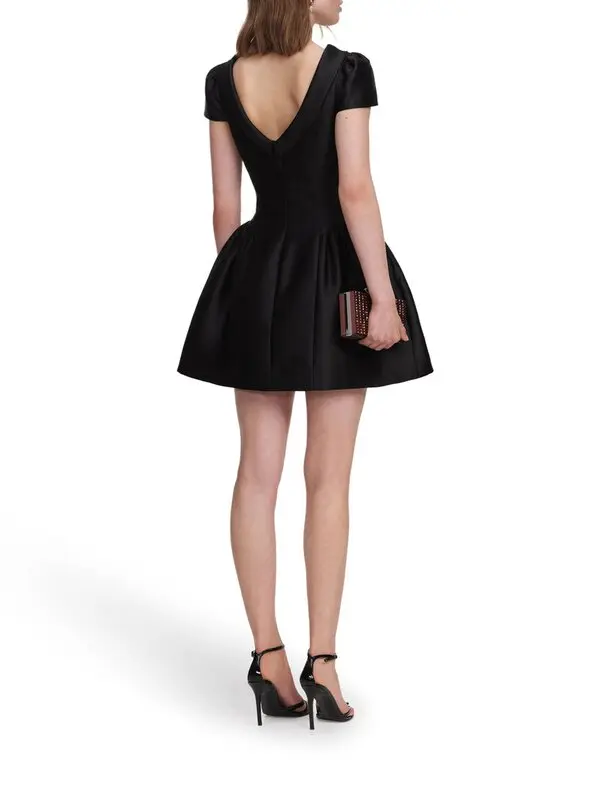 SELF-PORTRAIT Taffeta Mini Dress - Black