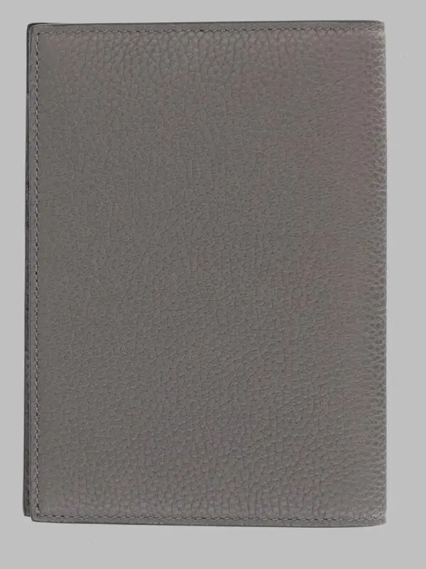 TOM FORD Leather Passport Holder - Gray