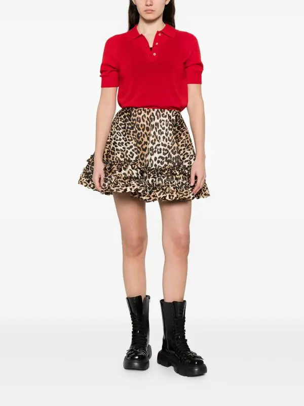 GANNI Nylon Mini Skirt - Multicolor