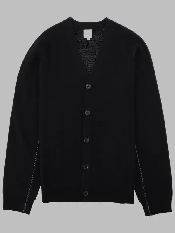 Paul Smith Cardigan In Lana Merino - Black