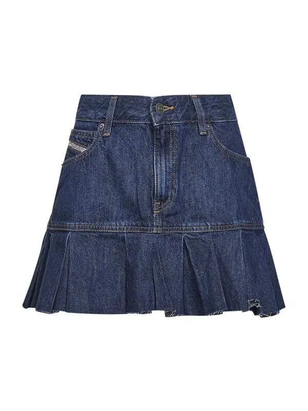 DIESEL® Denim Pleated Mini Skirt - Multicolor