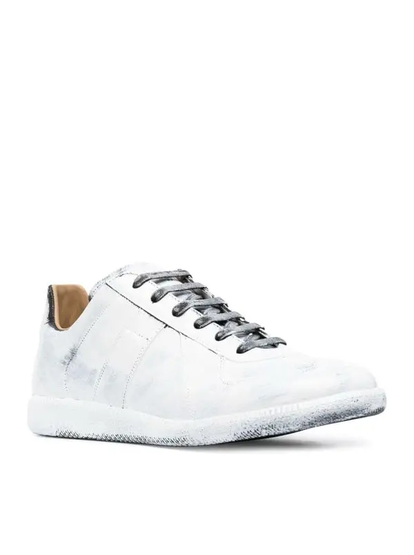 MAISON MARGIELA Glossy Leather Sneakers - Multicolor