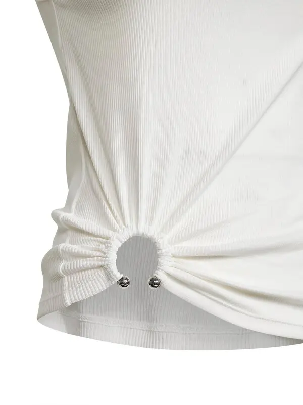 Rabanne Ribbed Stretch Tank Top - Multicolor