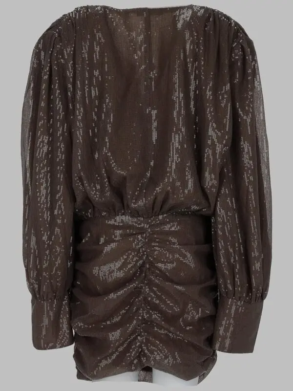 ROTATE BY BIRGER CHRISTENSEN Sequined Mini Dress - Brown