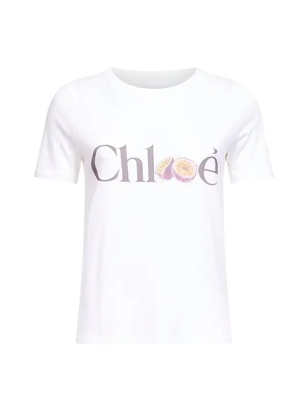 Chloé Cotton Jersey Logo T-shirt - Multicolor