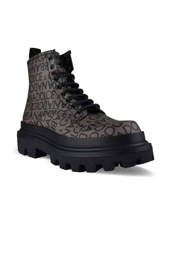 Dolce & Gabbana Monogram Canvas Boots
