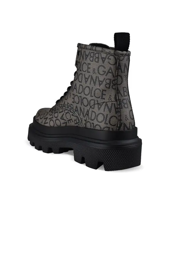 Dolce & Gabbana Monogram Canvas Boots