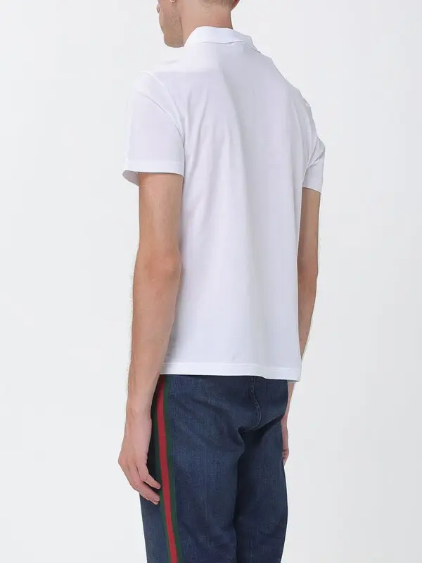 Gucci Short-sleeved Cotton Polo With Web Collar Detail