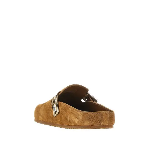 Burberry Check Suede Leather 'urchin' Clogs