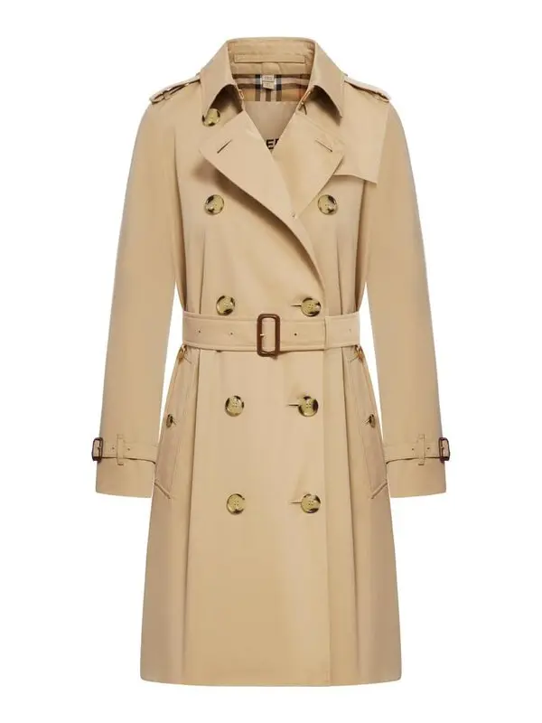 Burberry Heritage Kensington Short Trench Coat - Multicolor