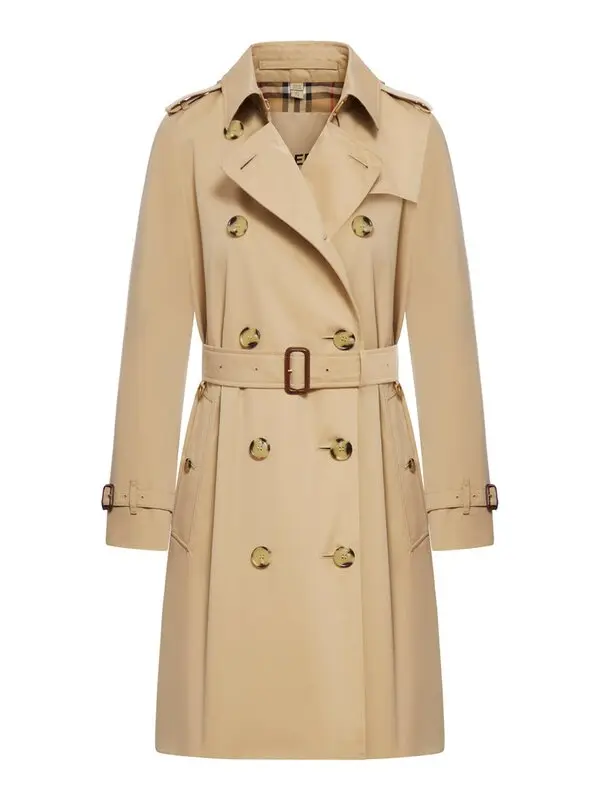 Burberry Heritage Kensington Short Trench Coat - Multicolor