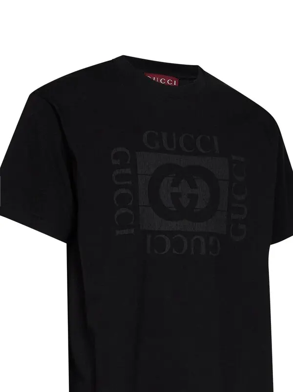 Gucci Black Cotton Jersey Printed T-shirt