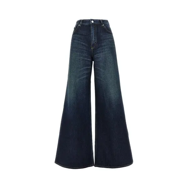 Alaïa Wide Leg Denim Pants