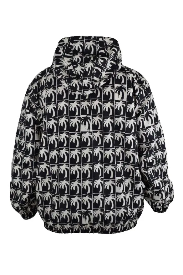 Palm Angels Palm Tree Print Windbreaker Jacket
