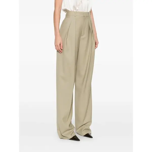 Saint Laurent Neutrals Trousers Tailored Trousers