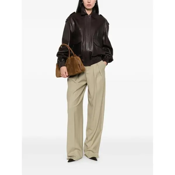 Saint Laurent Neutrals Trousers Tailored Trousers