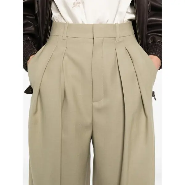 Saint Laurent Neutrals Trousers Tailored Trousers