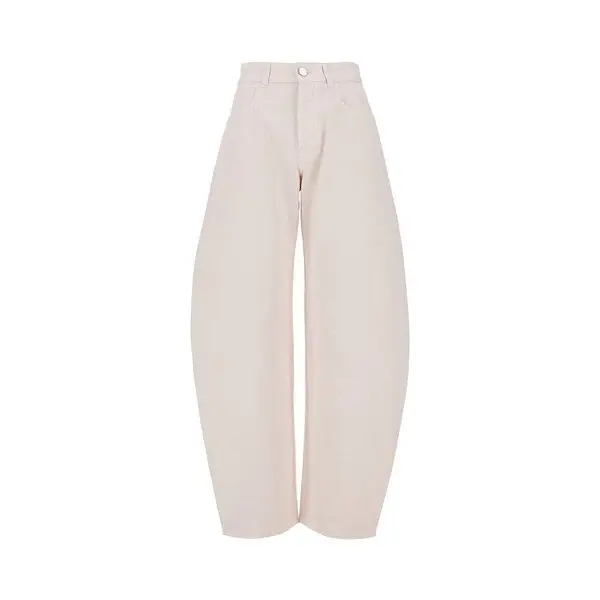 Alaïa Denim Rounded Pants - Pink