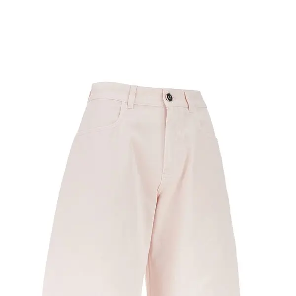 Alaïa Denim Rounded Pants - Pink