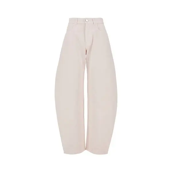 Alaïa Denim Rounded Pants - Pink