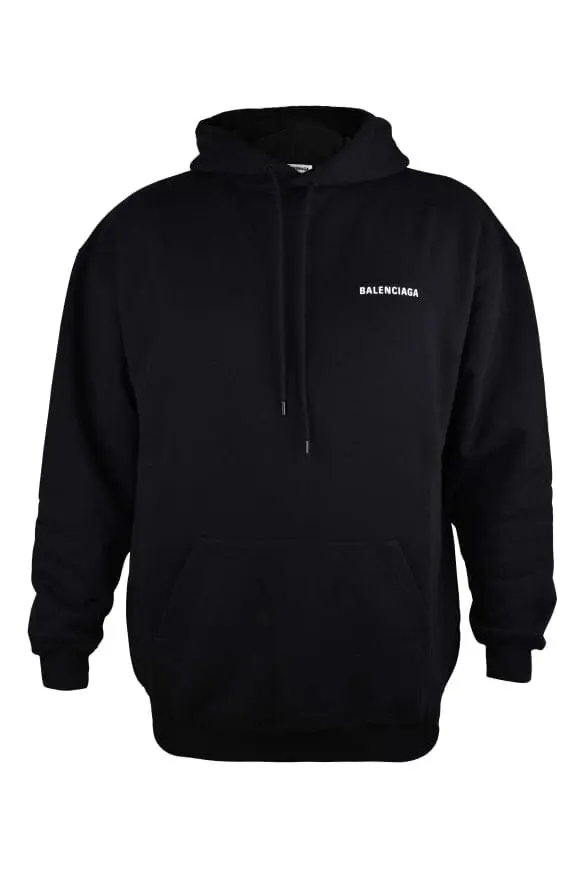 Balenciaga Hooded Sweatshirt - Black