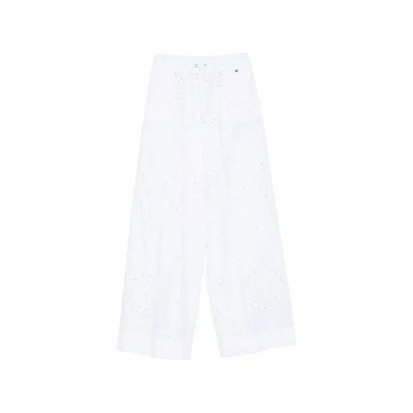 Herno High-waisted Wide Leg Trousers - White