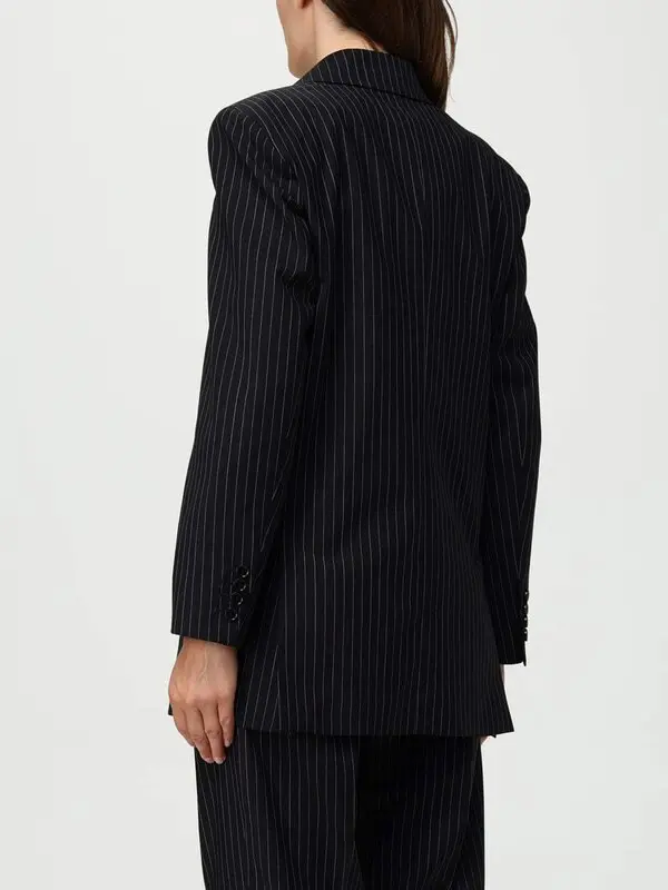Max Mara Double-breasted Striped Wool Blazer