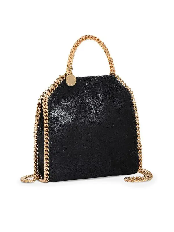 Stella McCartney Tiny Falabella Shaggy Deer Shoulder Bag - Black