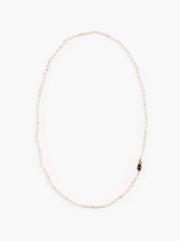 Valentino Garavani Metal Necklace With Pearls - Multicolor
