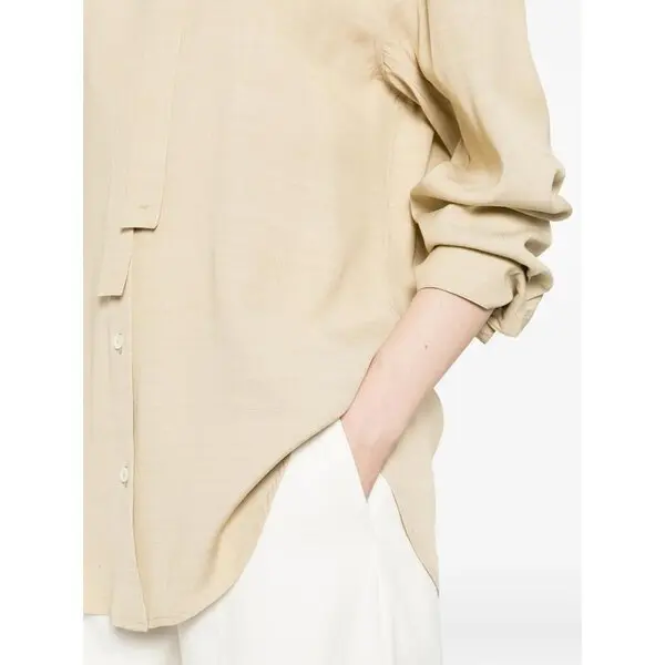 Herno Tie Neck Button Fastening Shirt - Cream