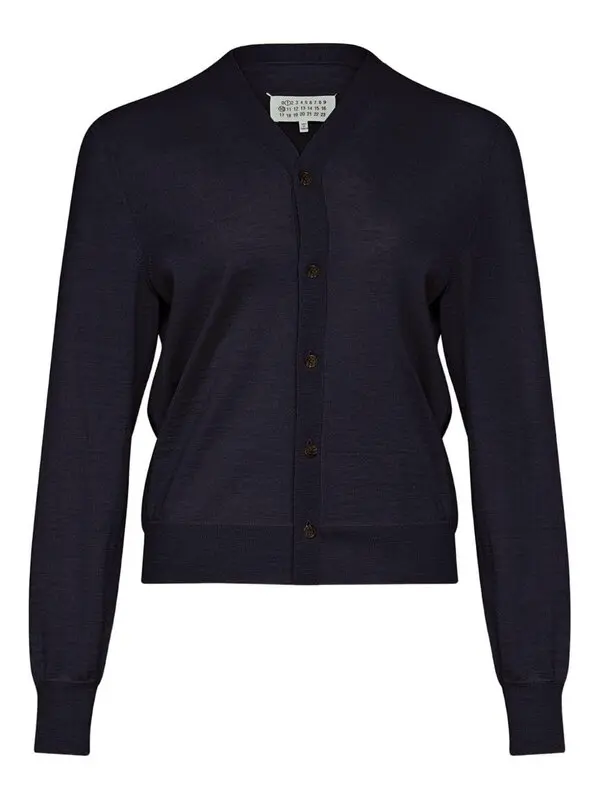 MAISON MARGIELA Wool V-neck Cardigan - Multicolor