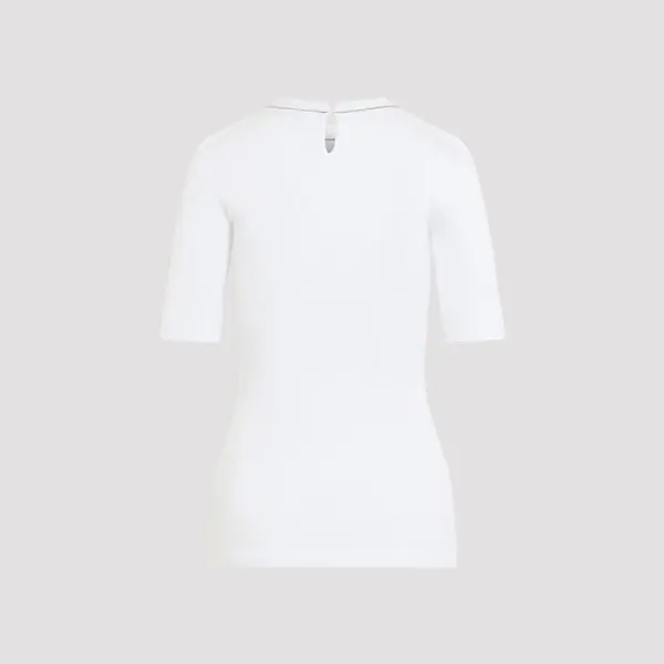 Brunello Cucinelli Rib T-shirt - White