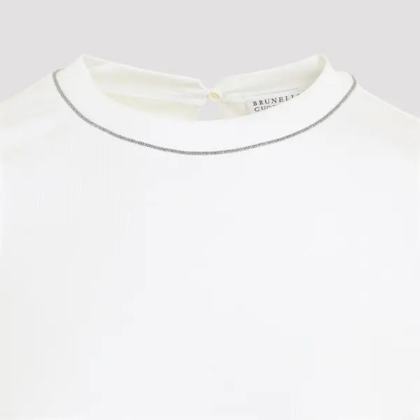 Brunello Cucinelli Rib T-shirt - White