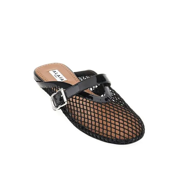 Alaïa Net Flat Mules