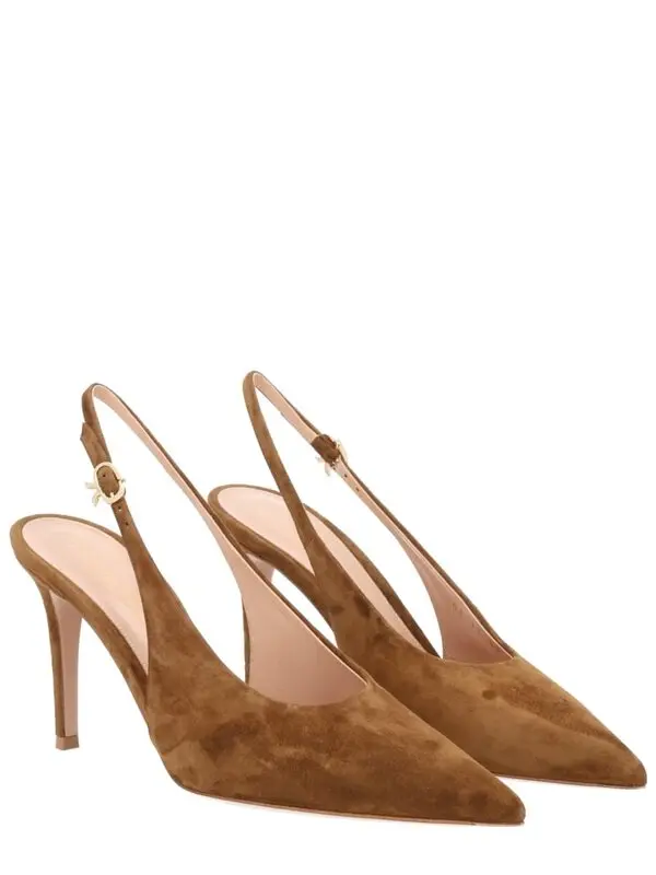GIANVITO ROSSI Robbie Suede Shoes - Brown