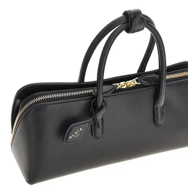 Alaïa Box Leather Delta Bag - Black